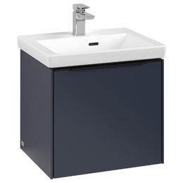 Villeroy & Boch Villeroy und Boch Subway 3.0 Waschtisch-Unterschrank C580L1VQ 47,3x42,9x40,75cm, mit LED/Griff Volcano black, marine blue