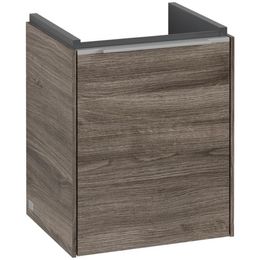 Villeroy & Boch Villeroy und Boch Subway 3.0 Waschtisch-Unterschrank C58400RK 35,1x42,9x30,9cm, Schanier rechts/Griff Aluminium gl&auml;nzend, stone oak