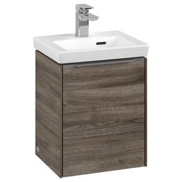Villeroy & Boch Villeroy und Boch Subway 3.0 Waschtisch-Unterschrank C58300RK 35,1x42,9x30,9cm, Schanier links/Griff Aluminium gl&auml;nzend, stone oak
