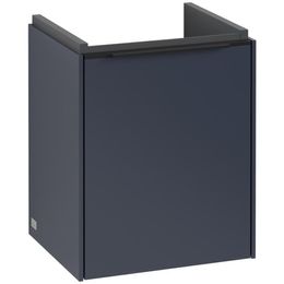 Villeroy & Boch Villeroy und Boch Subway 3.0 Waschtisch-Unterschrank C58301VQ 35,1x42,9x30,9cm, Schanier links/Griff Volcano black, marine blue