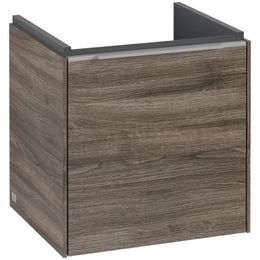 Villeroy & Boch Villeroy und Boch Subway 3.0 Waschtisch-Unterschrank C58200RK 42,3x42,9x37,75cm, Schanier rechts/Griff Aluminium gl&auml;nzend, stone oak
