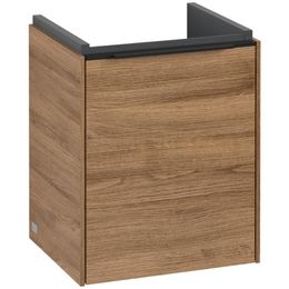 Villeroy & Boch Villeroy und Boch Subway 3.0 Waschtisch-Unterschrank C58301RH 35,1x42,9x30,9cm, Schanier links/Griff Volcano black, kansas oak