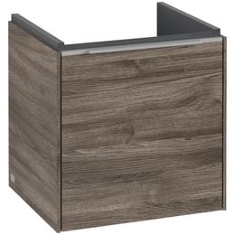 Villeroy & Boch Villeroy und Boch Subway 3.0 Waschtisch-Unterschrank C58100RK 42,3x42,9x37,75cm, Schanier links/Griff Aluminium gl&auml;nzend, stone oak