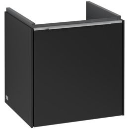 Villeroy & Boch Villeroy und Boch Subway 3.0 Waschtisch-Unterschrank C58100VL 42,3x42,9x37,75cm, Schanier links/Griff Aluminium gl&auml;nzend, volcano black