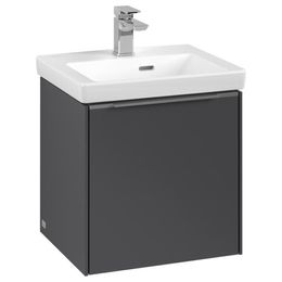 Villeroy & Boch Villeroy und Boch Subway 3.0 Waschtisch-Unterschrank C58100VR 42,3x42,9x37,75cm, Schanier links/Griff Aluminium gl&auml;nzend, graphite