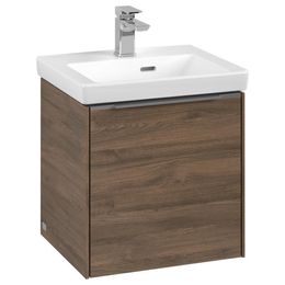 Villeroy & Boch Villeroy und Boch Subway 3.0 Waschtisch-Unterschrank C58100VH 42,3x42,9x37,75cm, Schanier links/Griff Aluminium gl&auml;nzend, arizona oak