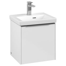 Villeroy & Boch Villeroy und Boch Subway 3.0 Waschtisch-Unterschrank C58200VE 42,3x42,9x37,75cm, Schanier rechts/Griff Aluminium gl&auml;nzend, brilliant white