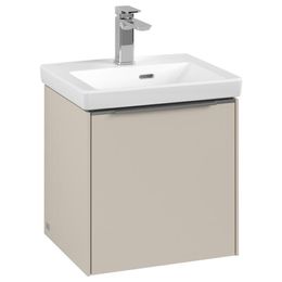 Villeroy & Boch Villeroy und Boch Subway 3.0 Waschtisch-Unterschrank C58200VN 42,3x42,9x37,75cm, Schanier rechts/Griff Aluminium gl&auml;nzend, cashmere grey