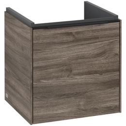 Villeroy & Boch Villeroy und Boch Subway 3.0 Waschtisch-Unterschrank C58101RK 42,3x42,9x37,75cm, Schanier links/Griff Volcano black, stone oak