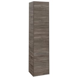 Villeroy & Boch Villeroy und Boch Subway 3.0 Hochschrank C58600RK 40x171x36,2cm, Schanier links/Griff Aluminium gl&auml;nzend, stone oak