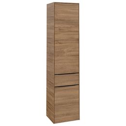 Villeroy & Boch Villeroy und Boch Subway 3.0 Hochschrank C59101RH 40x171x36,2cm, Schanier rechts/Griff Volcano black, kansas oak