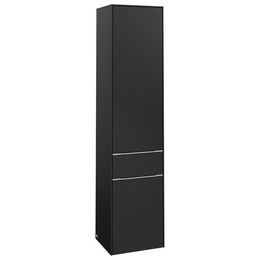 Villeroy & Boch Villeroy und Boch Subway 3.0 Hochschrank C59100VL 40x171x36,2cm, Schanier rechts/Griff Aluminium gl&auml;nzend, volcano black