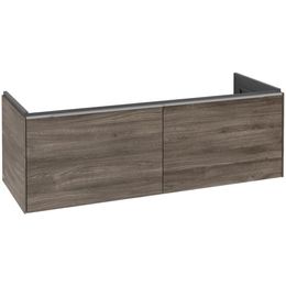 Villeroy & Boch Villeroy und Boch Subway 3.0 Waschtisch-Unterschrank C567L0RK 127,2x42,9x47,8cm, mit LED/Griff Aluminium gl&auml;nzend, stone oak