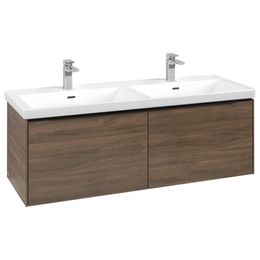 Villeroy & Boch Villeroy und Boch Subway 3.0 Waschtisch-Unterschrank C567L1VH 127,2x42,9x47,8cm, mit LED/Griff Volcano black, arizona oak