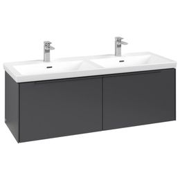 Villeroy & Boch Villeroy und Boch Subway 3.0 Waschtisch-Unterschrank C567L2VR 127,2x42,9x47,8cm, mit LED/Griff monochrom, graphite