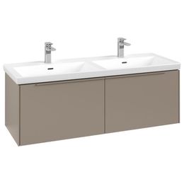 Villeroy & Boch Villeroy und Boch Subway 3.0 Waschtisch-Unterschrank C567L2VM 127,2x42,9x47,8cm, mit LED/Griff monochrom, taupe
