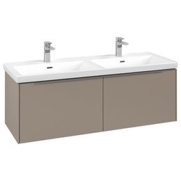 Villeroy & Boch Villeroy und Boch Subway 3.0 Waschtisch-Unterschrank C56700VM 127,2x42,9x47,8cm, ohne LED/Griff Aluminium gl&auml;nzend, taupe