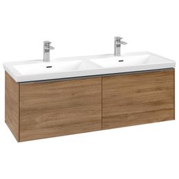 Villeroy & Boch Villeroy und Boch Subway 3.0 Waschtisch-Unterschrank C567L0RH 127,2x42,9x47,8cm, mit LED/Griff Aluminium gl&auml;nzend, kansas oak