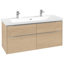 Villeroy & Boch Villeroy und Boch Subway 3.0 Waschtisch-Unterschrank C60200VJ 127,2x57,6x47,8cm, ohne LED/Griff Aluminium gl&auml;nzend, nordic oak
