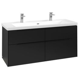 Villeroy & Boch Villeroy und Boch Subway 3.0 Waschtisch-Unterschrank C602L1VL 127,2x57,6x47,8cm, mit LED/Griff Volcano black, volcano black