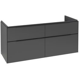Villeroy & Boch Villeroy und Boch Subway 3.0 Waschtisch-Unterschrank C602L1VR 127,2x57,6x47,8cm, mit LED/Griff Volcano black, graphite
