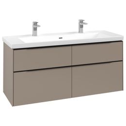 Villeroy & Boch Villeroy und Boch Subway 3.0 Waschtisch-Unterschrank C60201VM 127,2x57,6x47,8cm, ohne LED/Griff Volcano black, taupe