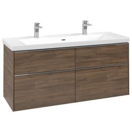 Villeroy & Boch Villeroy und Boch Subway 3.0 Waschtisch-Unterschrank C602L0VH 127,2x57,6x47,8cm, mit LED/Griff Aluminium gl&auml;nzend, arizona oak