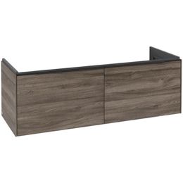 Villeroy & Boch Villeroy und Boch Subway 3.0 Waschtisch-Unterschrank C60101RK 127,2x42,9x47,8cm, ohne LED/Griff Volcano black, stone oak