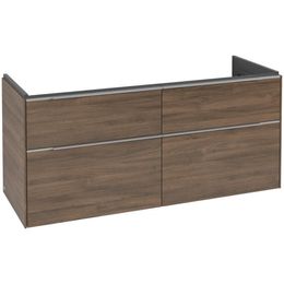 Villeroy & Boch Villeroy und Boch Subway 3.0 Waschtisch-Unterschrank C56800VH 127,2x56,6x47,8cm, ohne LED/Griff Aluminium gl&auml;nzend, arizona oak
