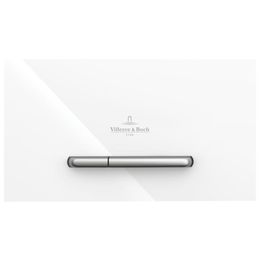 Villeroy & Boch Villeroy & Boch ViConnect WC-Bet&auml;tigungsplatte 922160RE Glossy White, Sicherheitsglas