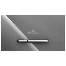 Villeroy & Boch Villeroy & Boch ViConnect WC-Bet&auml;tigungsplatte 922160RA 2-Mengen-Sp&uuml;lung, Glossy Grey, Sicherheitsglas