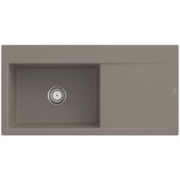 Villeroy & Boch Villeroy und Boch Subway Style 60 Einbausp&uuml;le 336201TR Becken links, Ablaufgarnitur mit Handbet&auml;tigung, 1000 x 510 mm, Timber