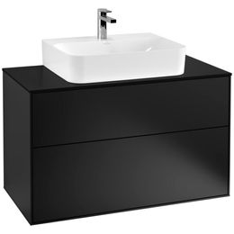 Villeroy & Boch Villeroy & Boch Finion Unterschrank F10200PD 100x60,3x50,1cm, Black Matt Lacquer