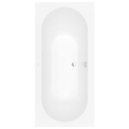 Villeroy & Boch Villeroy und Boch Rechteck-Badewanne UBQ199OBE2V-RW 190 x 90 cm, Ablauf mittig, stone white