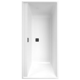 Villeroy & Boch Villeroy und Boch Collaro Rechteck-Badewanne UBA160COR2NV-01 160x75cm, Einbauausf&uuml;hrung Black Matt, Wannenfarbe wei&szlig; alpin
