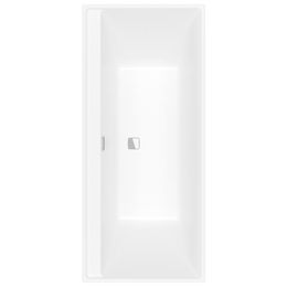 Villeroy & Boch Villeroy und Boch Collaro Rechteck-Badewanne UBA170COR2DV-RW 170x75cm, Einbauausf&uuml;hrung Chrome, Wannenfarbe Stone White