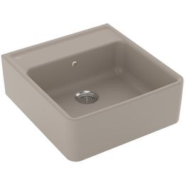 Villeroy & Boch Villeroy und Boch Sp&uuml;lstein Einzelbecken 632061AM Ablaufgarnitur, Handbet&auml;tigung, Befestigungssatz, Almond