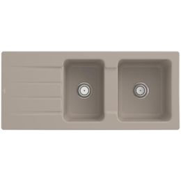 Villeroy & Boch Villeroy und Boch Architectura Sp&uuml;le 338001AM mit Ablaufgarnitur und Handbet&auml;tigung, Almond