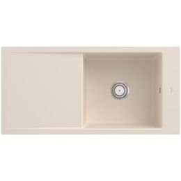 Villeroy & Boch Villeroy und Boch Timeline 60 Flat Fl&auml;chenb&uuml;ndige Sp&uuml;le 67901FFU mit Ablaufgarnitur und Handbet&auml;tigung, Ivory