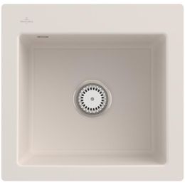 Villeroy & Boch Villeroy und Boch Subway Fl&auml;chenb&uuml;ndige Sp&uuml;le 33151FKR mit Ablaufgarnitur und Handbet&auml;tigung, Crema
