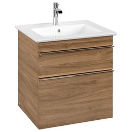 Villeroy & Boch Villeroy und Boch Venticello Waschtisch-Unterschrank A92301RH 55,3x59x50,2cm, Griff Chrom, Kansas Oak