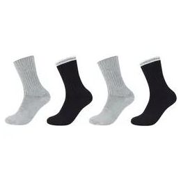 Socken s.Oliver "4er Pack", Damen, Gr. 39-42, schwarz, 75% Baumwolle, 23% Polyester, 2% Elasthan, gestreift, Socken Socken