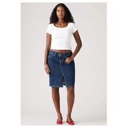 Levi's Jeansrock LEVI'S "LOW MIDI SKIRT ME", Damen, Gr. 26, longer days no dp, Denim/Jeans, Obermaterial: 98% Baumwolle, 2% Elasthan, normal knielang, R&ouml;cke Jeansrock, mit Schlitz f&uuml;r mehr Bewegungsfreiheit