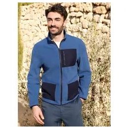 Fleecejacke Catamaran, Herren, Gr. 48/50, blau (jeansblau), 100% Polyester, Einsatz:100% Polyester, unifarben, Jacken Fleecejacke