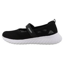 Sneaker Ballerinas Kappa "FANIA", Damen, Gr. 38, schwarz, Synthetik, Schuhe, Sommerschuhe, Freizeitschuh, Halbschuh, Slipper