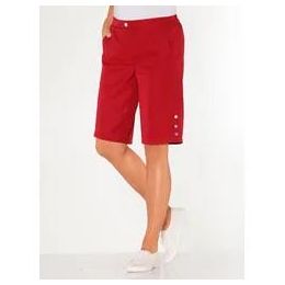 Bermudas Classic Basics, Damen, Gr. 46, Normalgr&ouml;&szlig;en, rot, 100% Polyester, unifarben, kurz, Hosen Bermudas