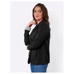 Jackenblazer Casual Looks "Jersey-Blazer", Herren, Gr. 54, schwarz, 76% Polyester, 20% Viskose, 4% Elasthan, Blazer