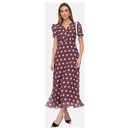 Lily & Lionel Midikleid LILY AND LIONEL "Julia Button Down Print Maxi Dress Damen", Damen, Gr. 40, Normalgr&ouml;&szlig;en, braun, 100% Polyester, Kleider Midikleid