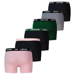 Levi's Boxershorts LEVI'S "LEVIS MEN REPEAT LOGO BOXER BRIEF", Herren, Gr. M, pink, gr&uuml;n, grau, Single Jersey, Obermaterial: 95% Baumwolle, 5% Elasthan, k&ouml;rpernah, Unterhosen, Logobund und ohne Eingriff