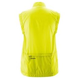 Funktionsweste Gonso "Adventure Vest Wind W", Damen, Gr. 38, gelb, 90% Polyamid, 10% Polyester, Westen Funktionsweste, Damen Weste, leichte und winddichte Fahrradweste mit R&uuml;ckentasche
